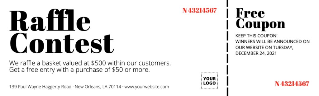 Modelos de bilhetes de rifa para impressão