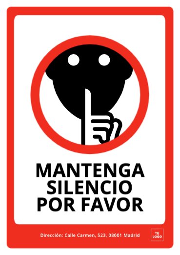 Carteles de silencio por favor para imprimir