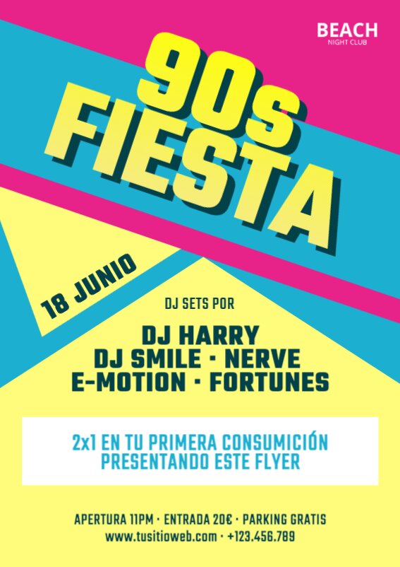 Flyers de fiestas editables online
