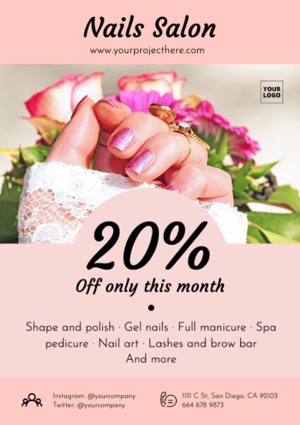 Editable designs for nail salons