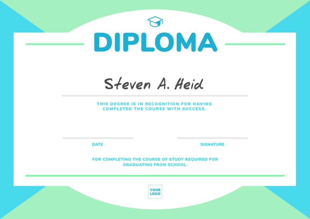 Editable diplomas and recognitions for Kids