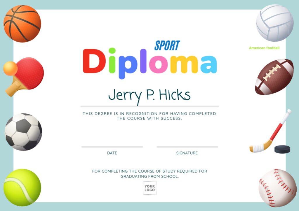 Editable diplomas and recognitions for Kids
