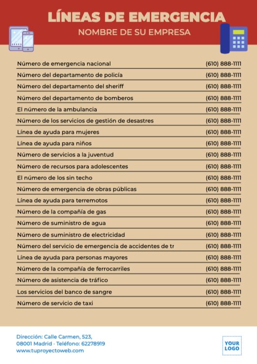 Crea listados de teléfonos de interés online y gratis