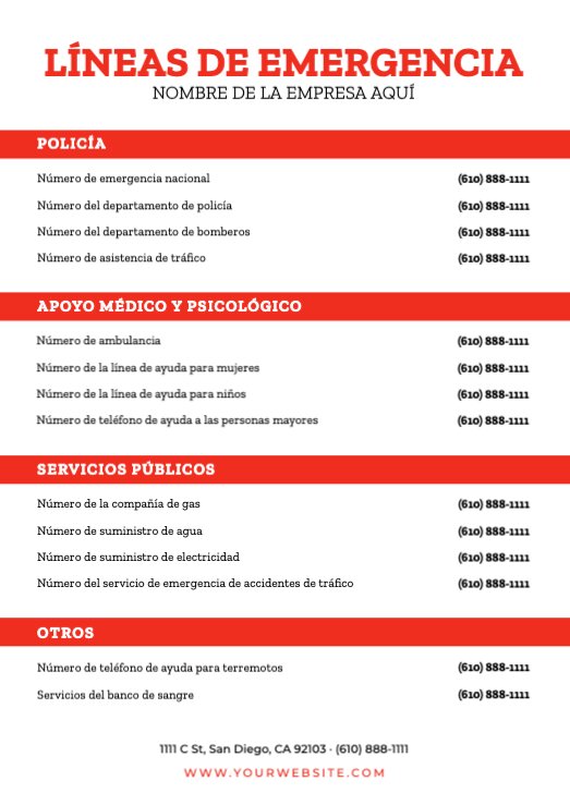Crea listados de teléfonos de interés online y gratis