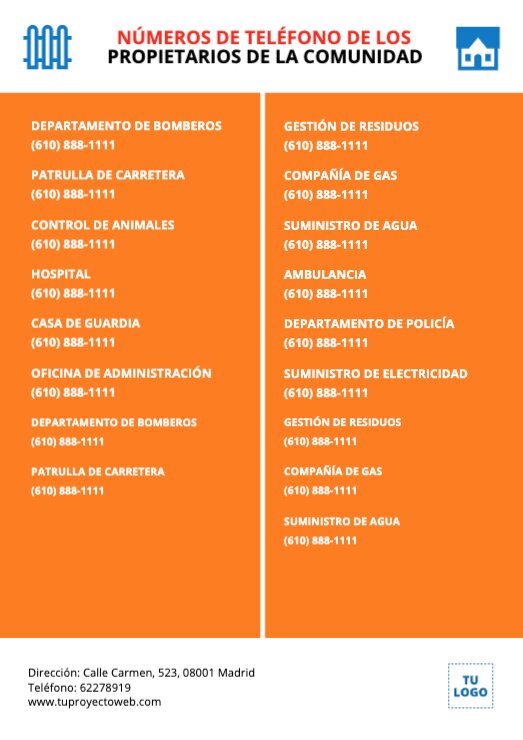 Crea listados de teléfonos de interés online y gratis