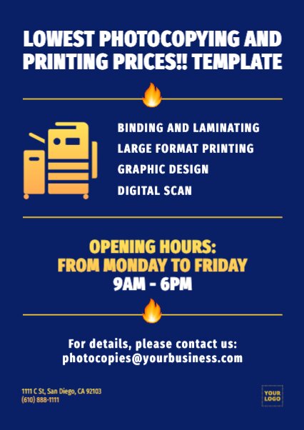 Create photocopy posters online (for printing)