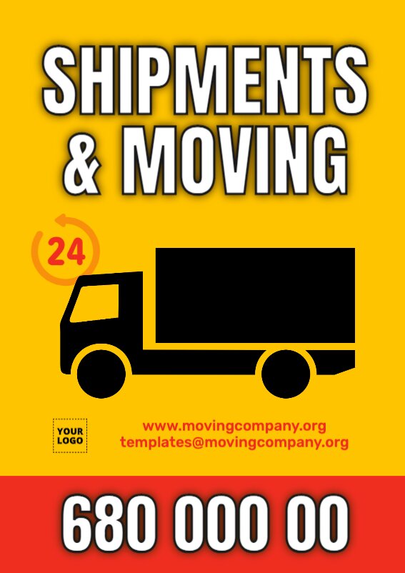 Editable templates for removals and moving companies ads