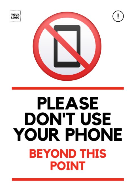 Create No cell phone use signs online