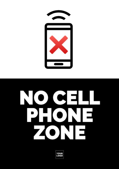 Create No cell phone use signs online