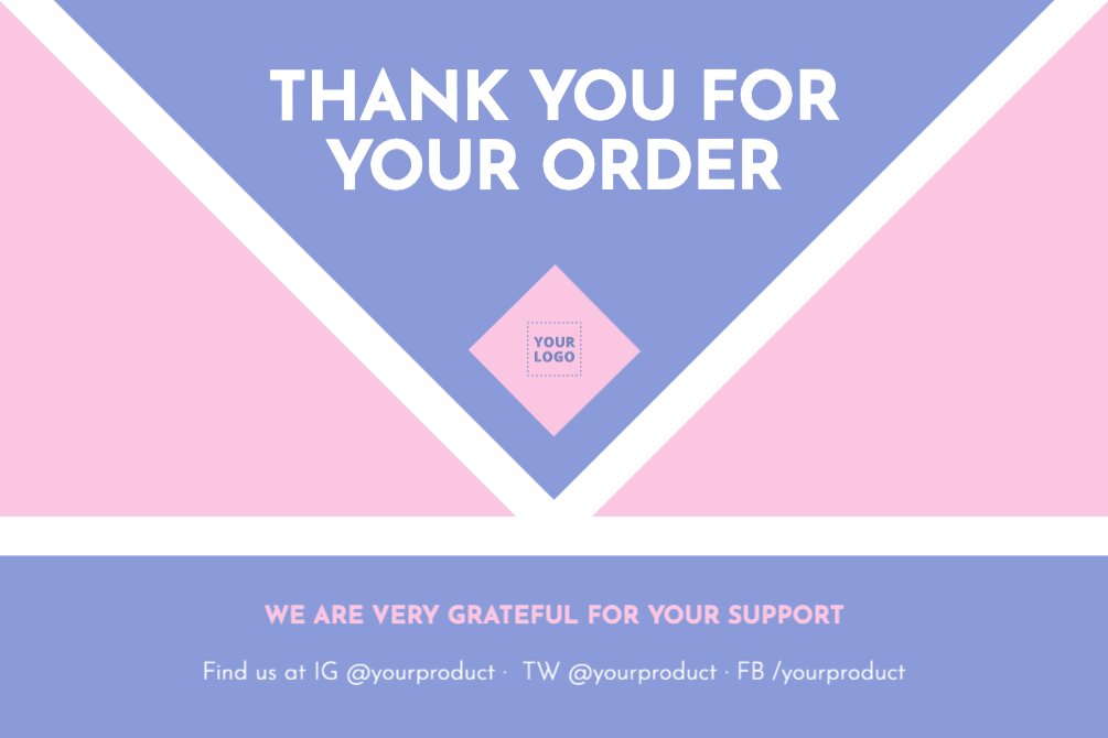 Customizable thank you for your purchase signs