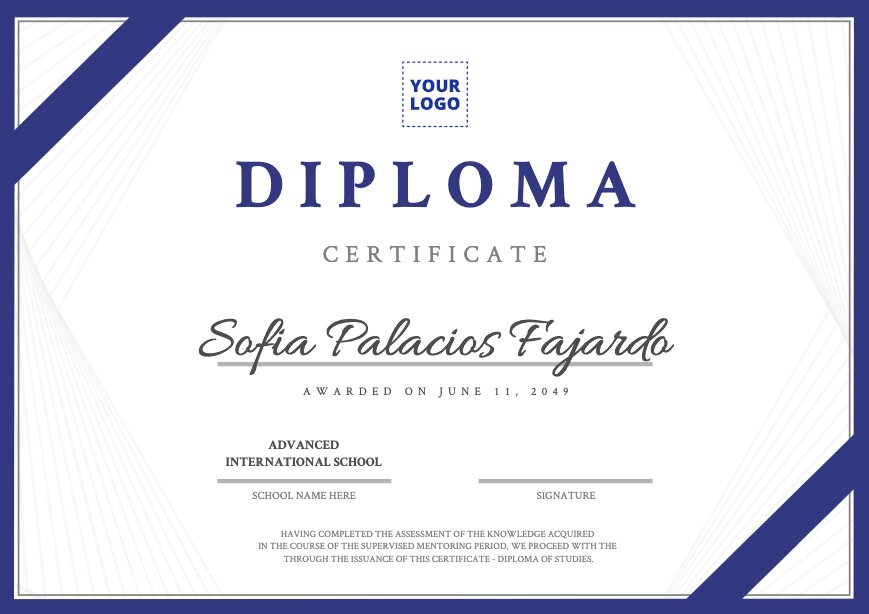 Diplomas and certificates templates