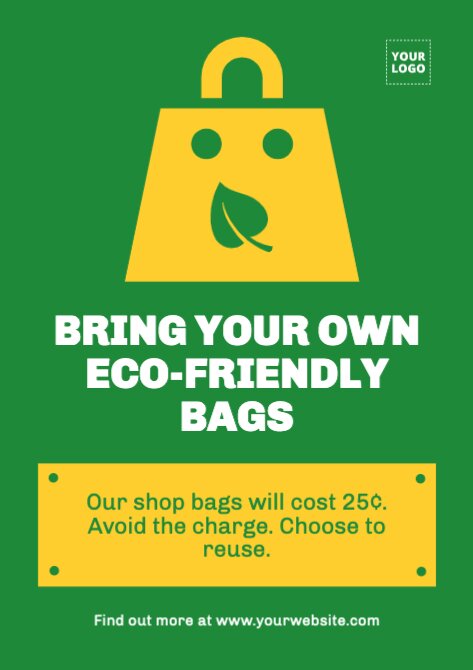 Bring your own bag, posters to edit online