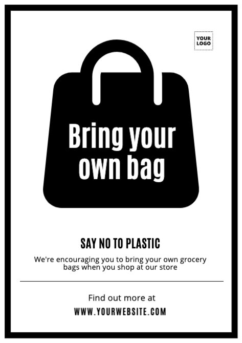 Bring your own bag, posters to edit online