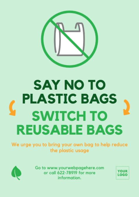 Bring your own bag, posters to edit online