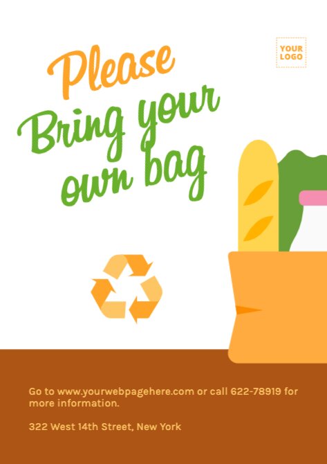 Bring your own bag, posters to edit online