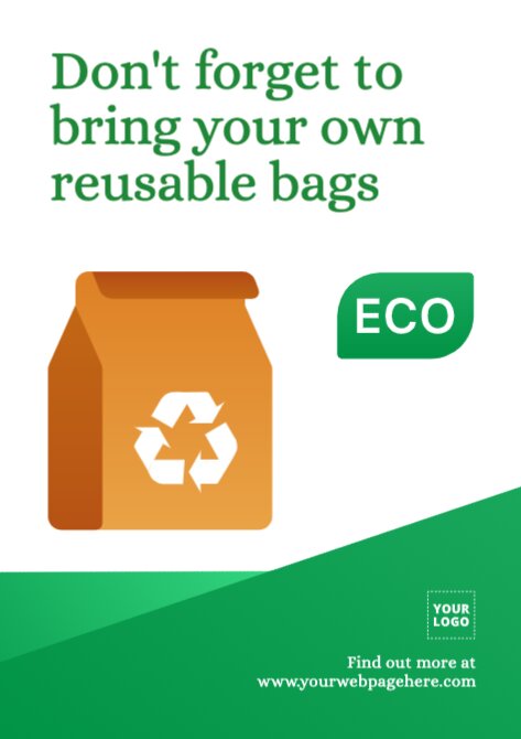 Bring your own bag, posters to edit online