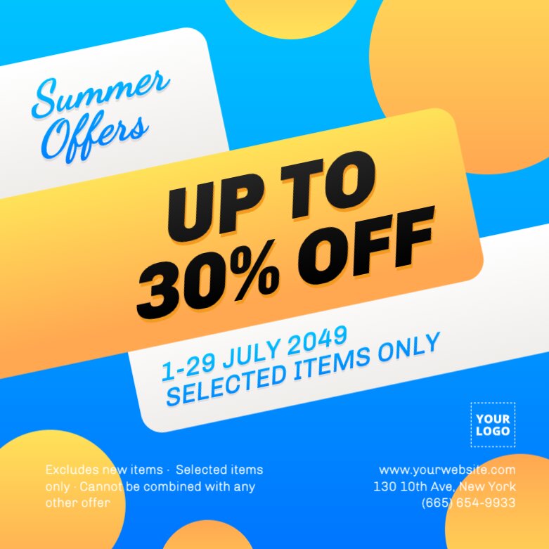 Online designs to promote summer sales