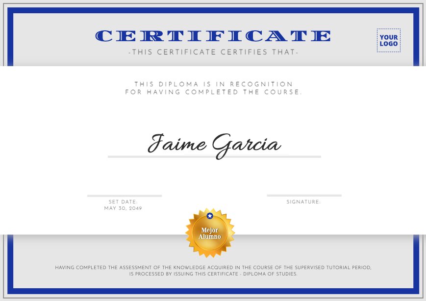 Diplomas and certificates templates