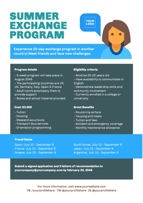 Designs to promote exchange programs