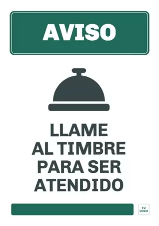 Crea un cartel de llamar al timbre para imprimir
