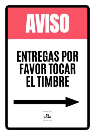 Crea un cartel de llamar al timbre para imprimir