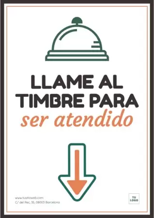 Crea un cartel de llamar al timbre para imprimir