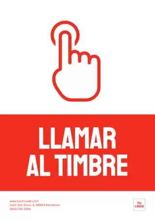 Crea un cartel de llamar al timbre para imprimir
