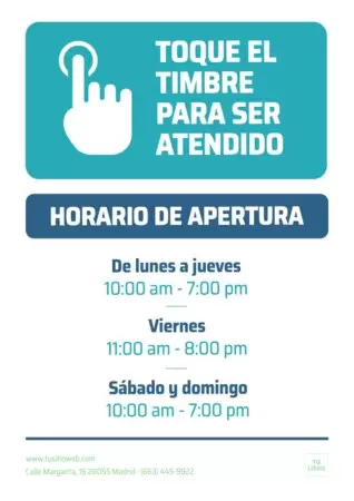 Crea un cartel de llamar al timbre para imprimir