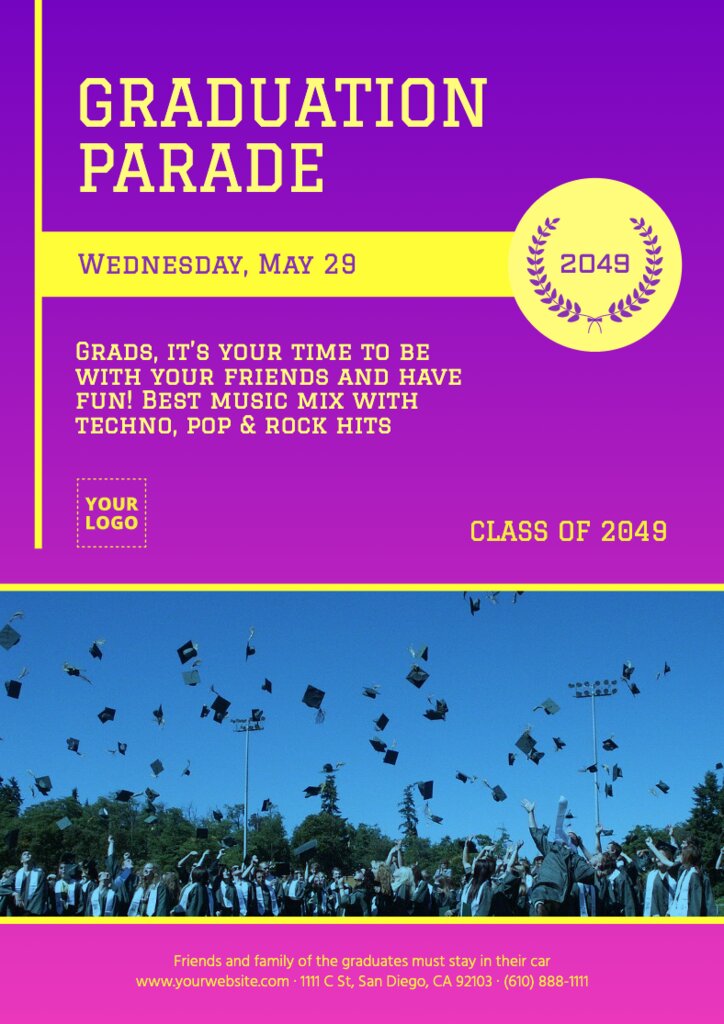 Free customizable Graduation poster templates