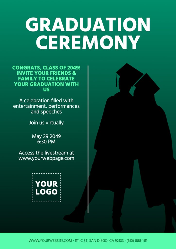 Free customizable Graduation poster templates