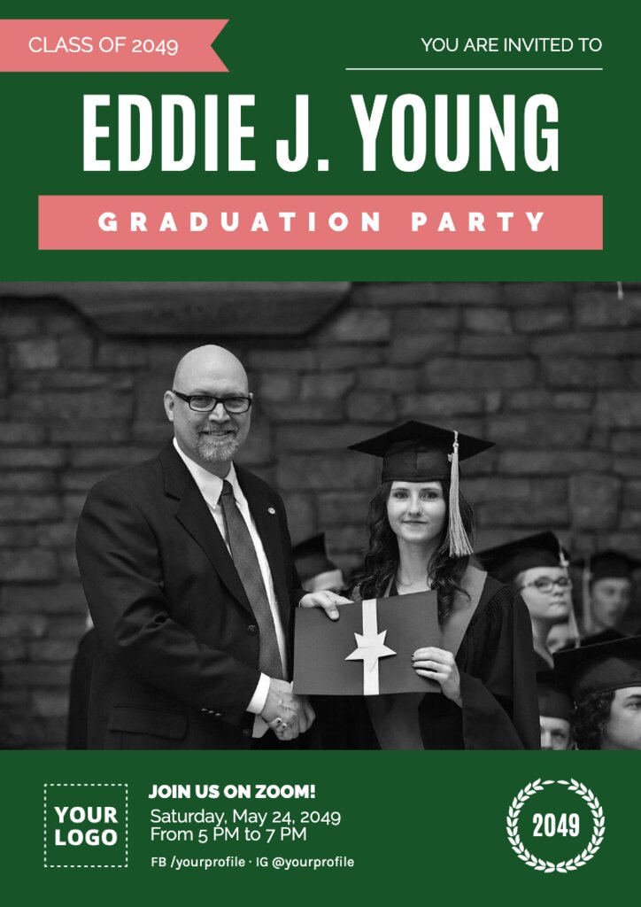 Free customizable Graduation poster templates
