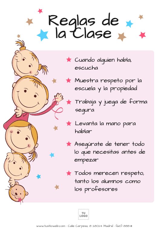 Plantillas de carteles de normas de clase personalizables y gratuitas