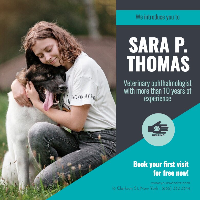 Templates to promote veterinarians editable online