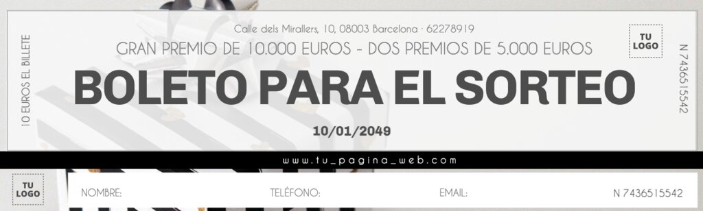 Plantillas para boletos de rifa para imprimir