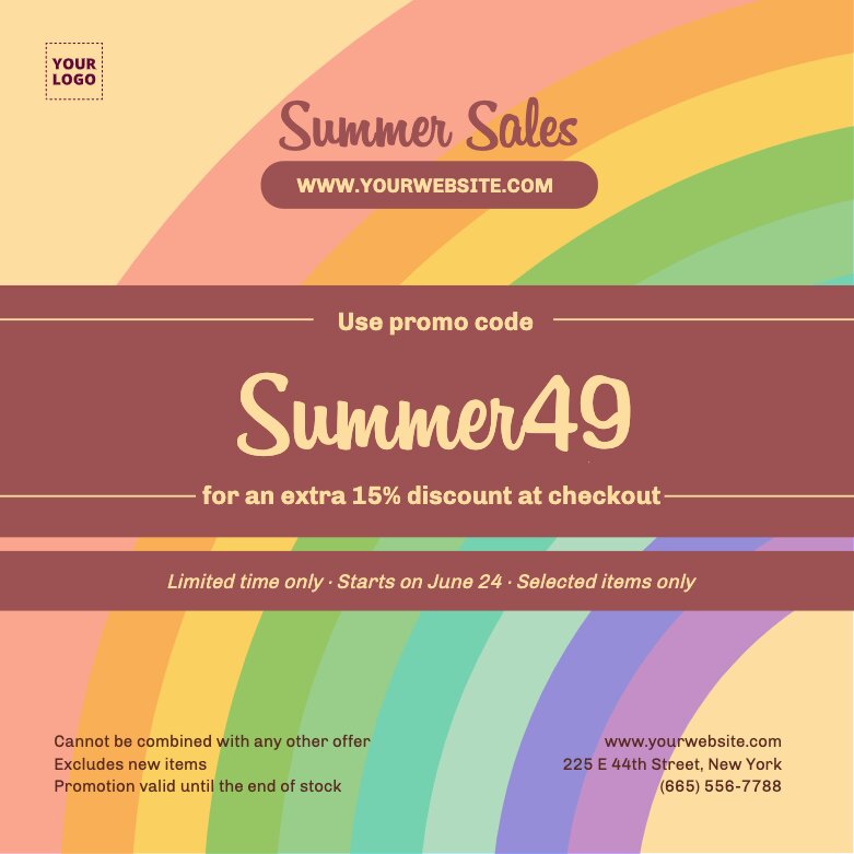 Online designs to promote summer sales