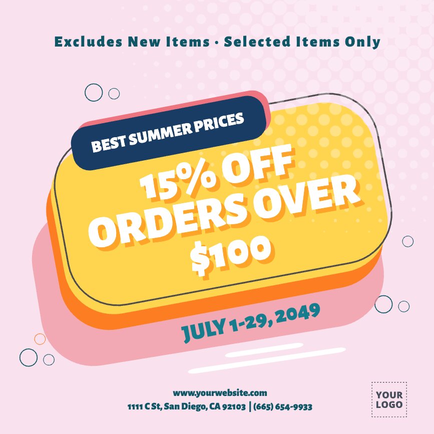 Online designs to promote summer sales