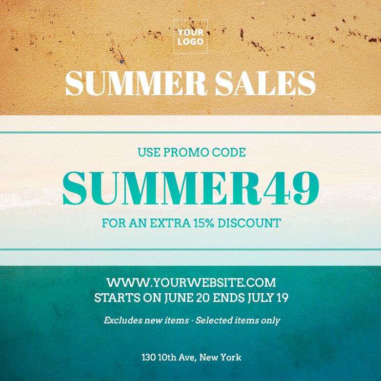 Online designs to promote summer sales