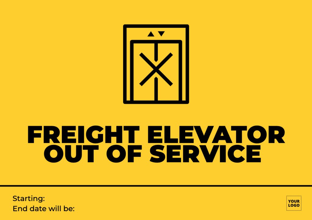 Out of Order signs to edit online and print