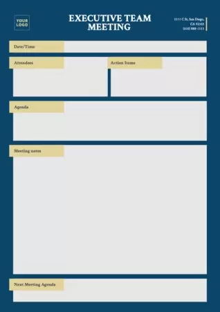 Meeting Minutes templates to edit online and print