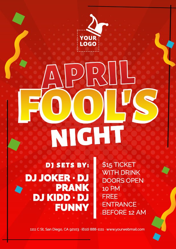 Templates for April Fools Day promotions