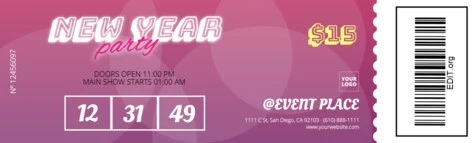 Modèles de billets modifiables en ligne