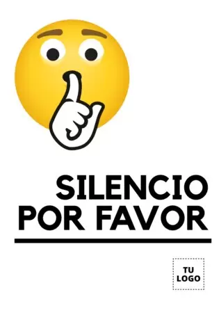 Carteles de silencio por favor para imprimir