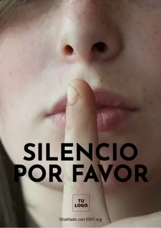 Carteles de silencio por favor para imprimir