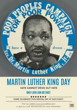 Customizable templates for Martin Luther King's day