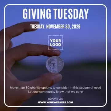 Editable Giving Tuesday banners & flyers