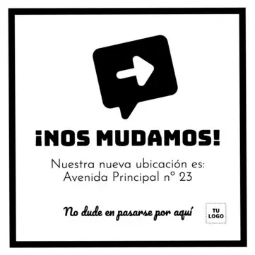 Carteles de Nos Hemos Trasladado para imprimir