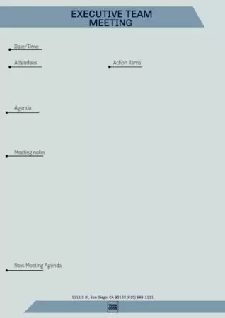 Meeting Minutes templates to edit online and print