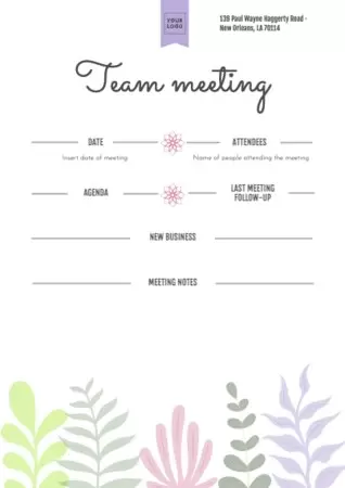 Meeting Minutes templates to edit online and print