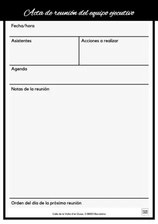 Actas de reunión personalizables gratis online