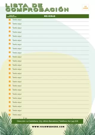 Plantillas de Checklist gratis online